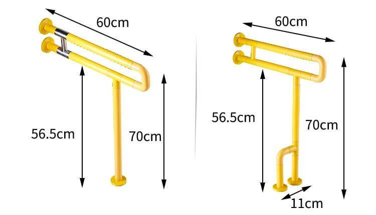 Stainless Steel Wall-Mounted Elderly Bathroom Handrail Safety Bar ...