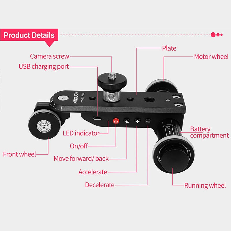 Professional Remote Control Camera Slider Dolly Car · Mavigadget