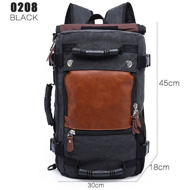 Men Canvas Multifunctional Travel Backpack · Mavigadget