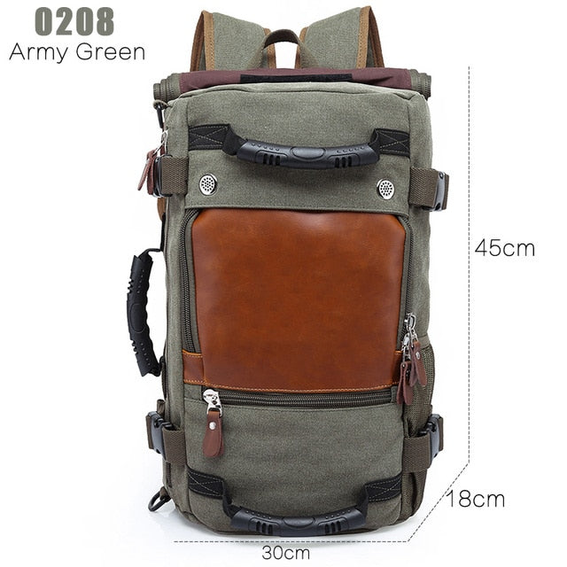 Men Canvas Multifunctional Travel Backpack · Mavigadget
