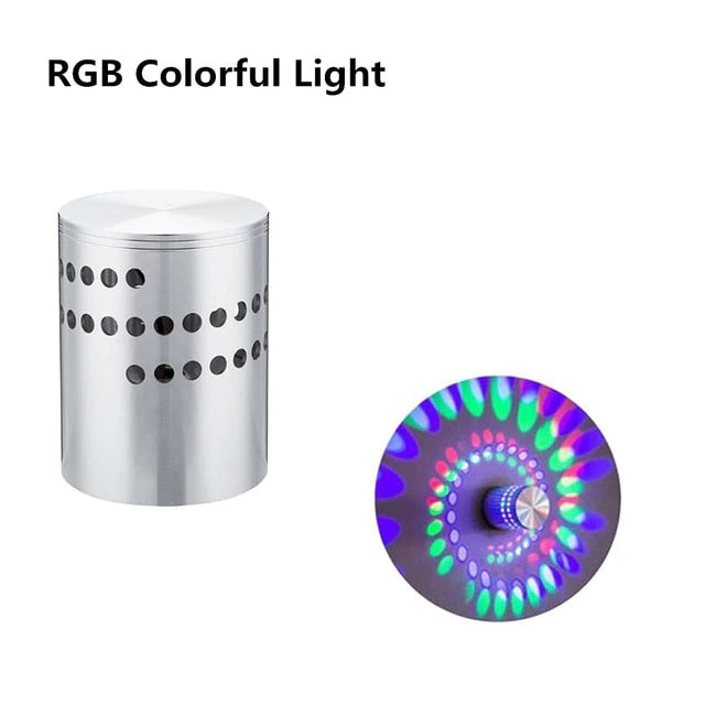 Spiral Hole RGB LED Fun Wall Light · Mavigadget