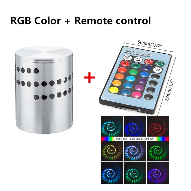 Spiral Hole RGB LED Fun Wall Light · Mavigadget