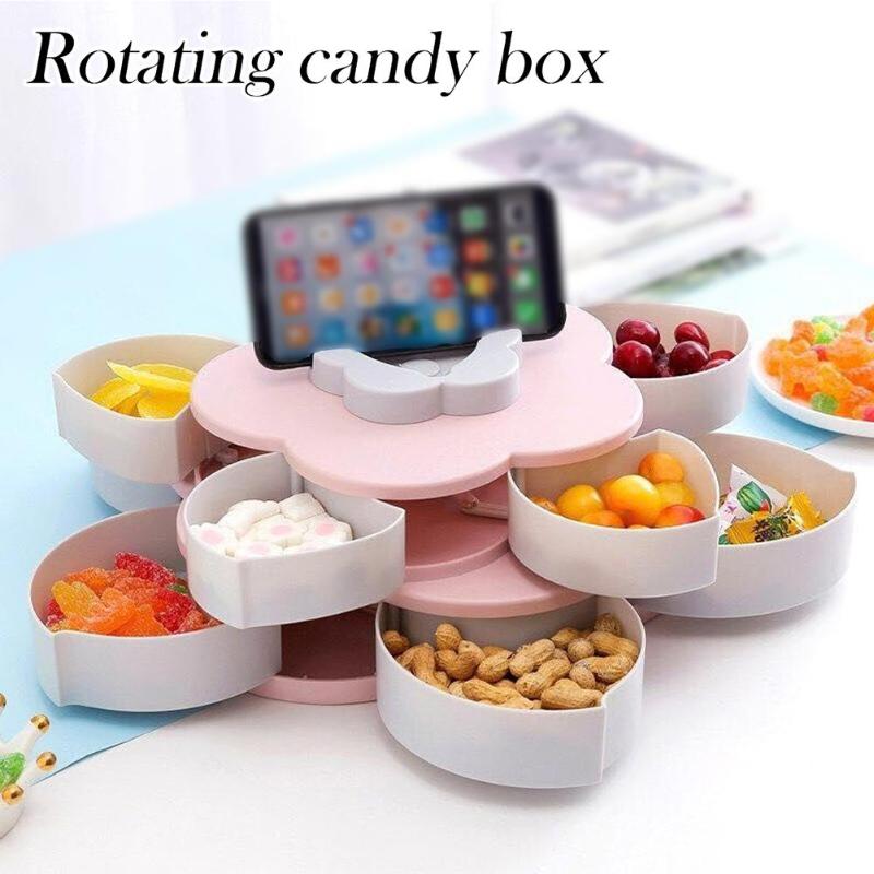 Petal-Shape Rotating Snack Box · Mavigadget