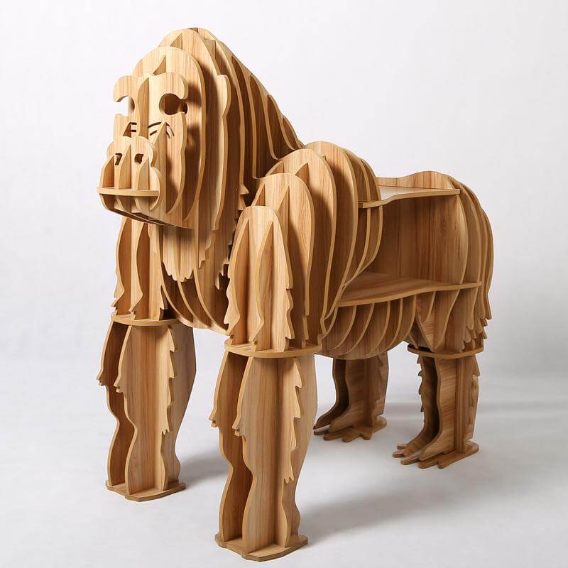 39'' King Kong Luxury Wooden Side Table Home Decor · Mavigadget