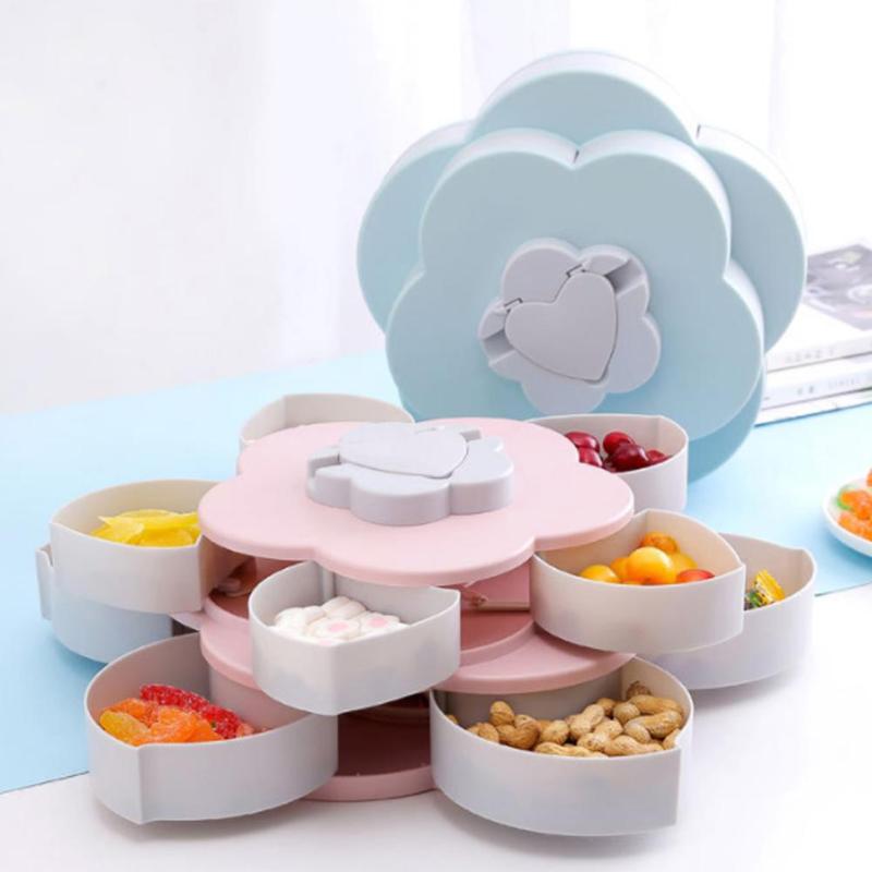Petal-Shape Rotating Snack Box · Mavigadget