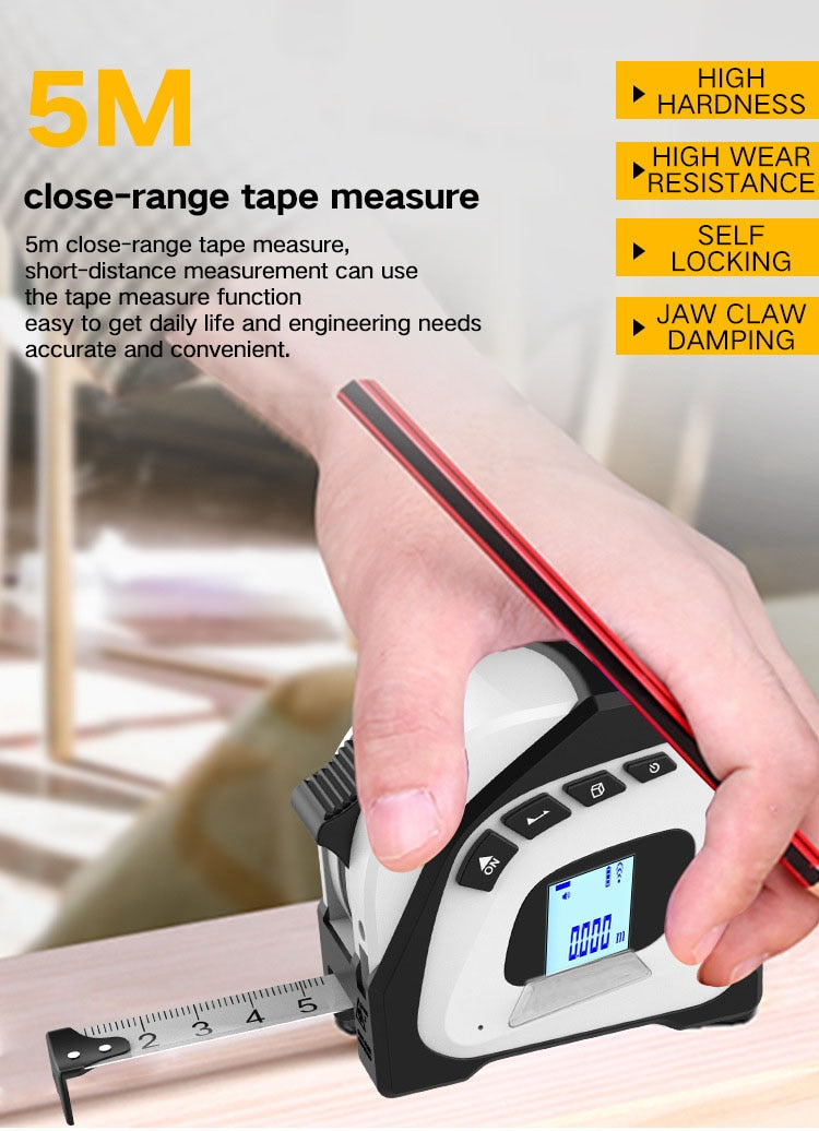 Digital Laser Rangefinder Measure Tape · Mavigadget