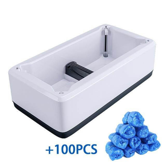 Portable Hand-Free Disposable Shoe Cover Box · Mavigadget