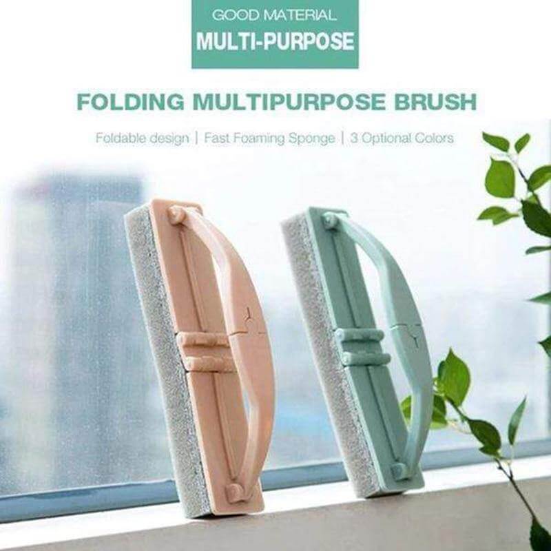 Simple Folding Wiper Hand Brush Sponge with Handle · Mavigadget