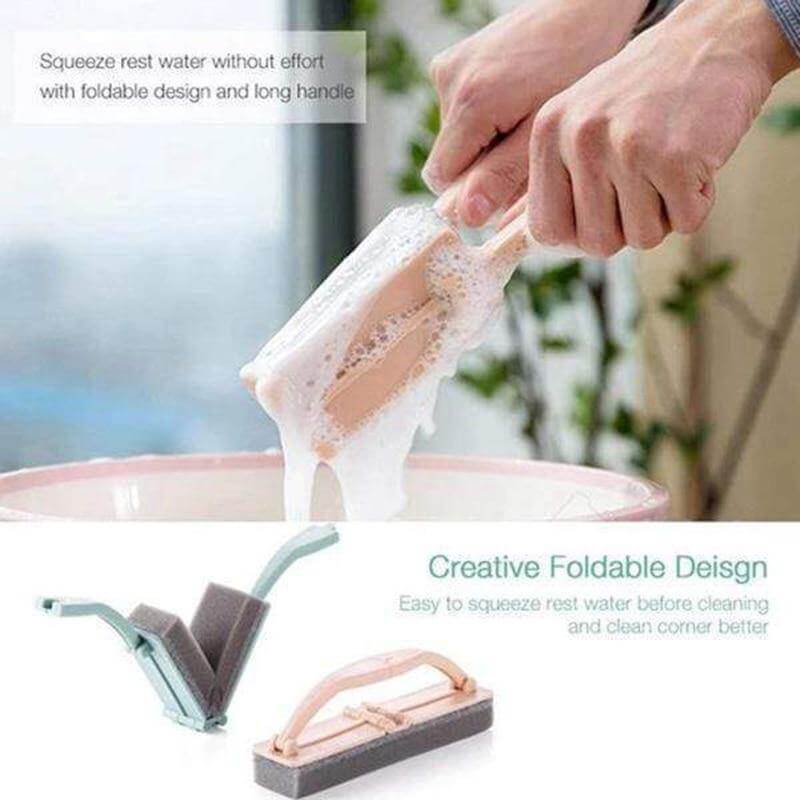 Simple Folding Wiper Hand Brush Sponge with Handle · Mavigadget