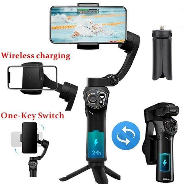 Atom Foldable Wireless Charging Smart Phone Stabilizer · Mavigadget