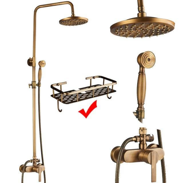 Elegant Luxury Antique Rainfall Bathroom Shower Set · Mavigadget