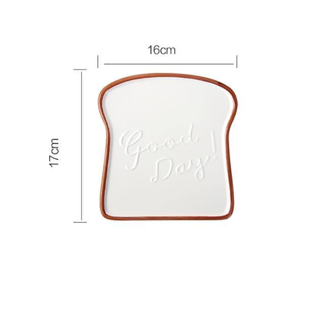 Ceramic Toast Breakfast Plate · Mavigadget