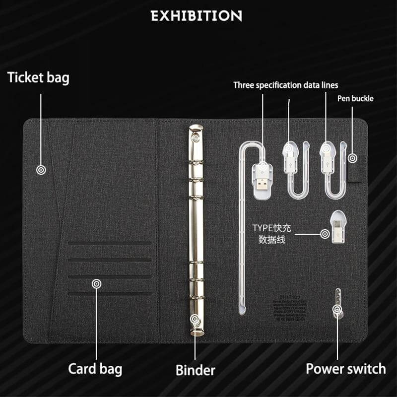 Business MultiFunctional Wireless Charging Notebook · Mavigadget