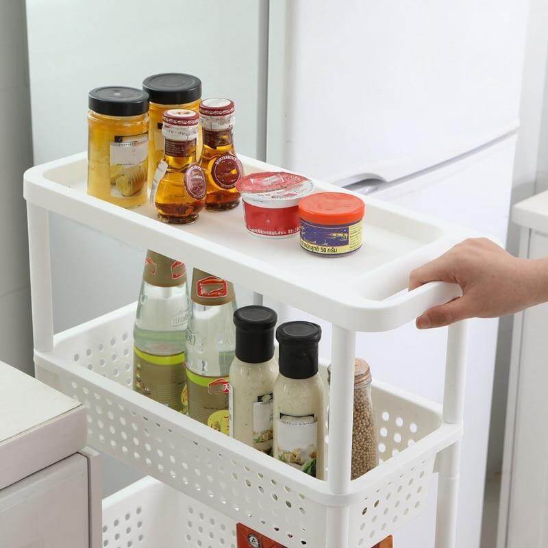 Space-Saving Movable Slim Kitchen Storage Rack · Mavigadget