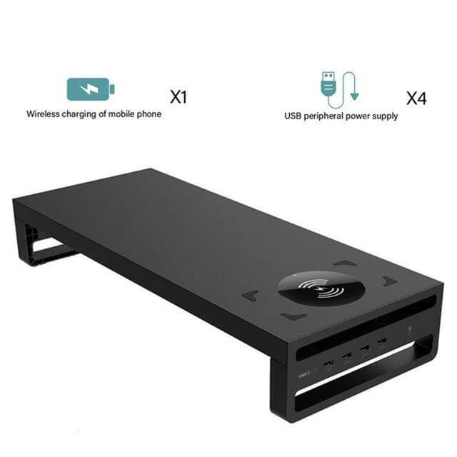 Multifunctional Wireless Charging Desktop Monitor Stand · Mavigadget