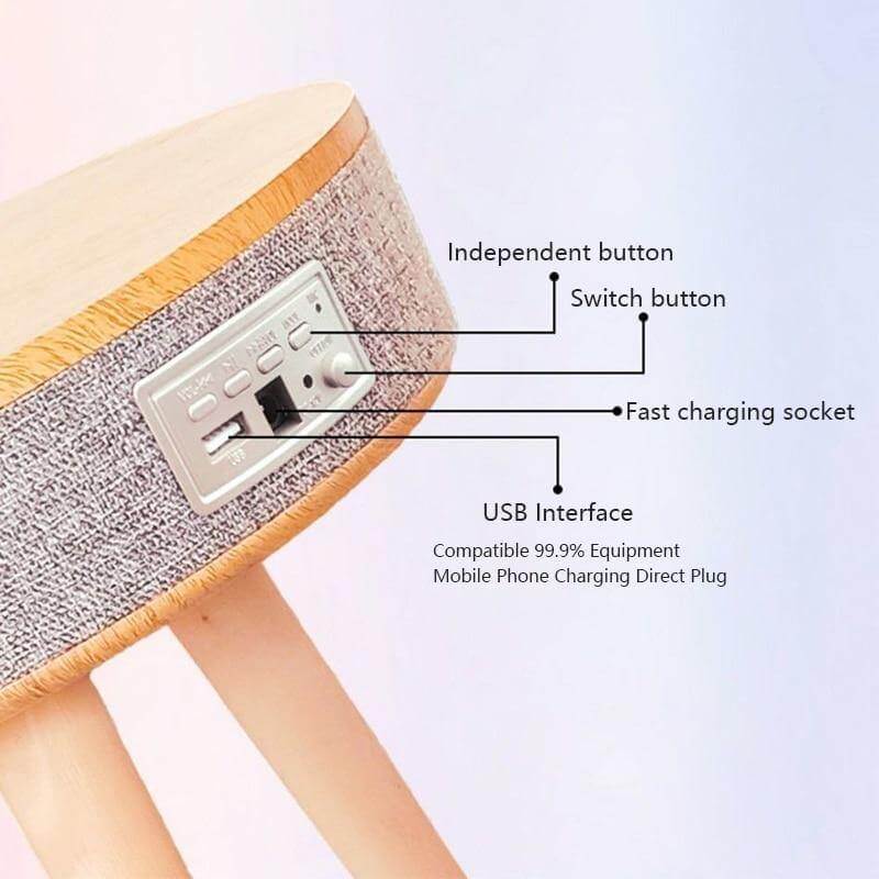 Smart Wooden Bluetooth Speaker Wireless Charging Coffee Side Table ...