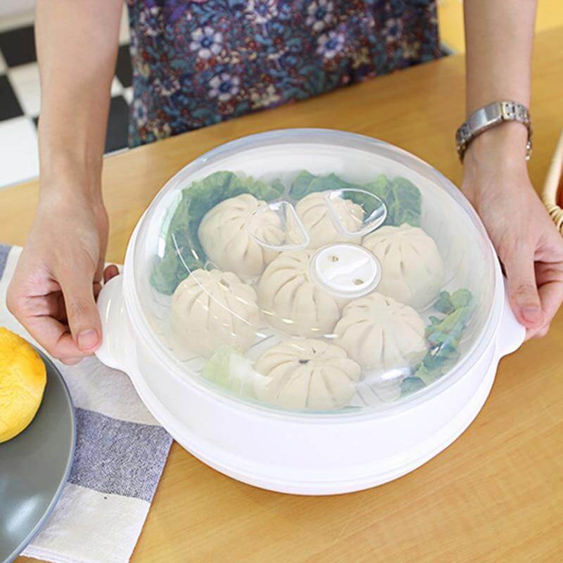 Microwave Round Steamer Heater Bowl with Lid · Mavigadget