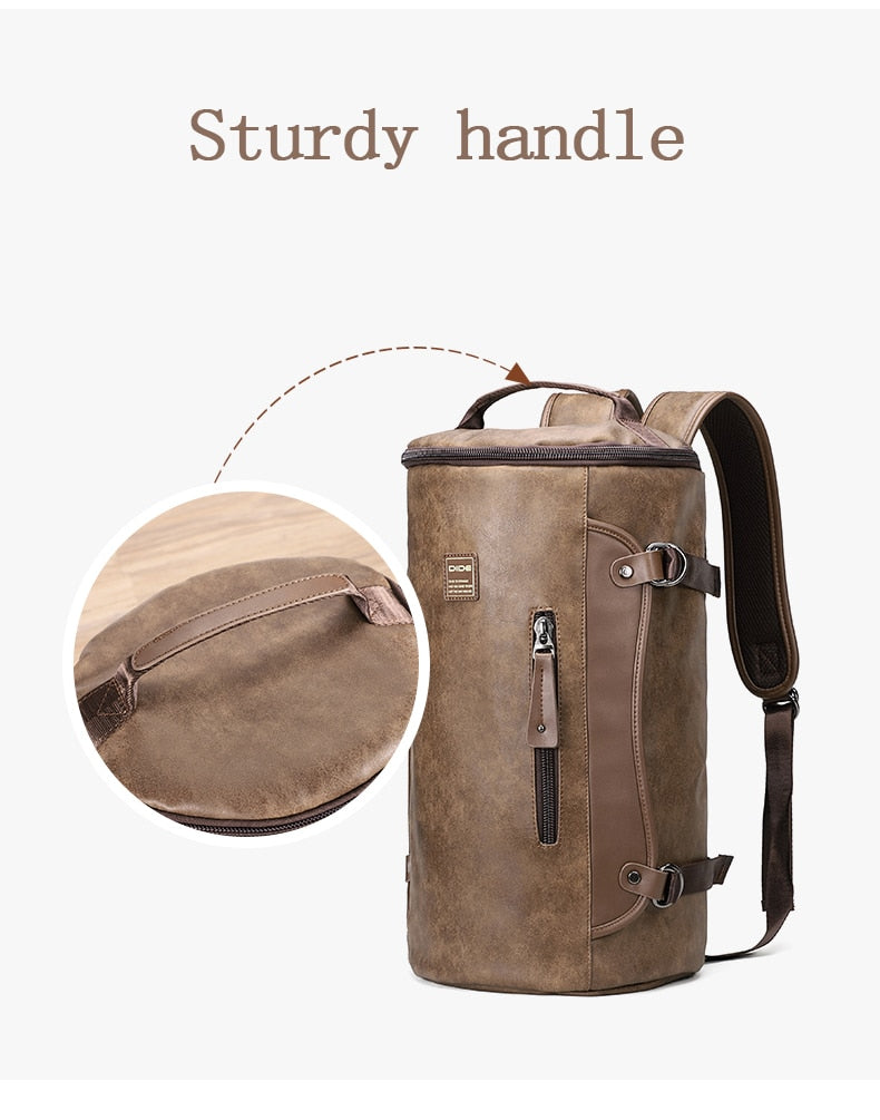 Leather Simple Style Vintage Men's Backpack · Mavigadget