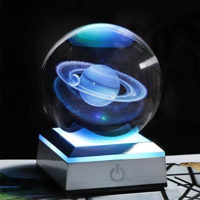 Crystal Globe Solar System Planet Lamp · Mavigadget