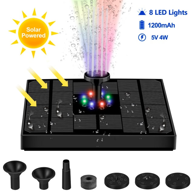 Floating Solar Powered Water Fountain · Mavigadget