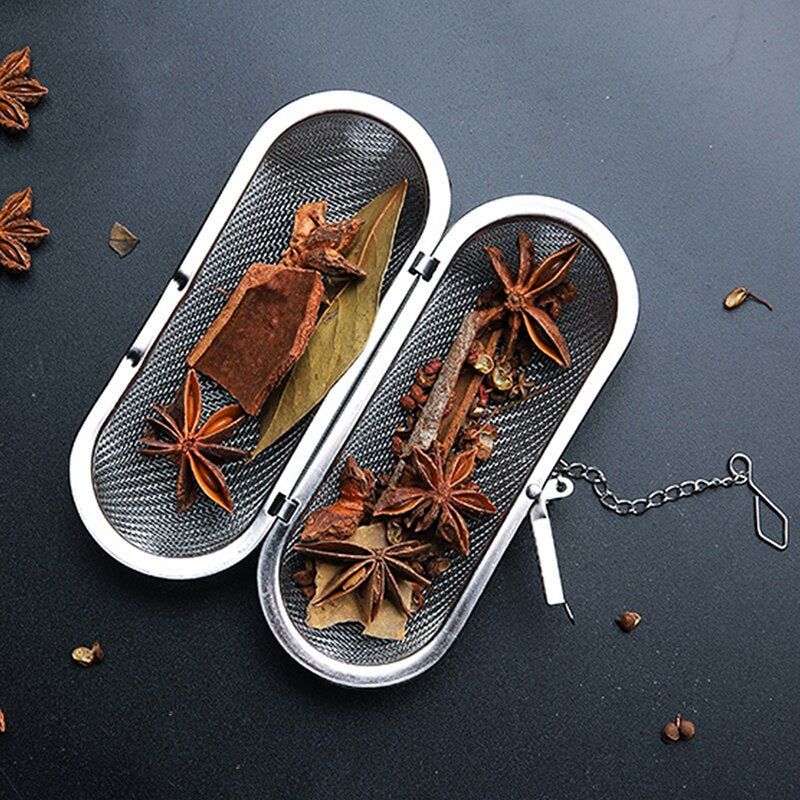 Stainless Steel Hanging Reusable Spice Filter · Mavigadget
