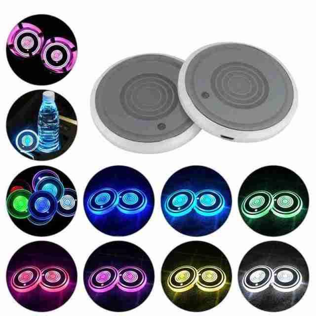 Car LED Cup Holder Coaster · Mavigadget