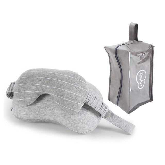 Multi-Function Travel Must Portable Neck Pillow & Eye Mask & Storage B ...