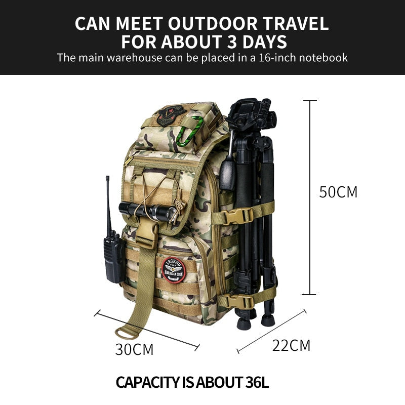 Tactical Lightweight Military Style Camping Backpack · Mavigadget