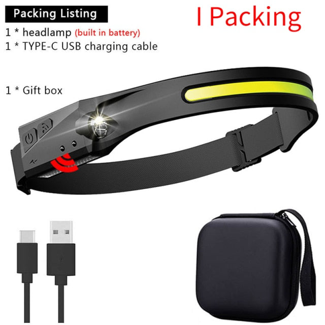Rechargeable LED Sensor USB Headlamp · Mavigadget