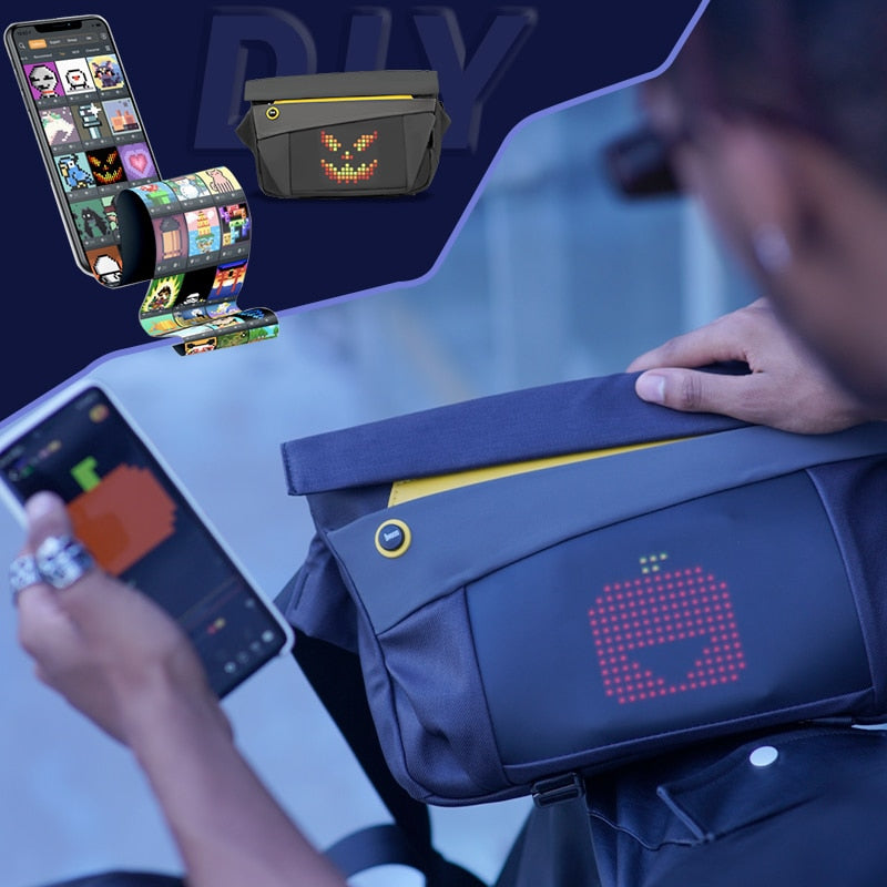 Pixel Art Customizable Waterproof Messenger Bag · Mavigadget