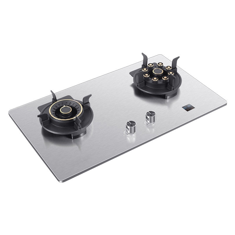 Magic Stainless Steel Liftable Double Gas Stove · Mavigadget