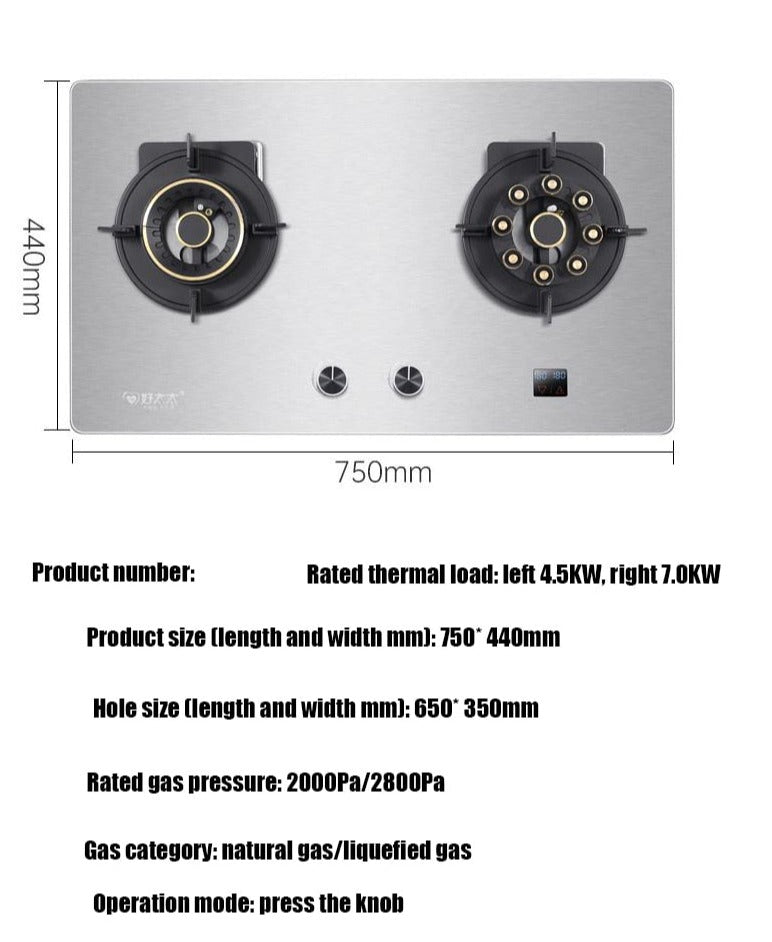 Magic Stainless Steel Liftable Double Gas Stove · Mavigadget