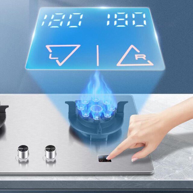 Magic Stainless Steel Liftable Double Gas Stove · Mavigadget
