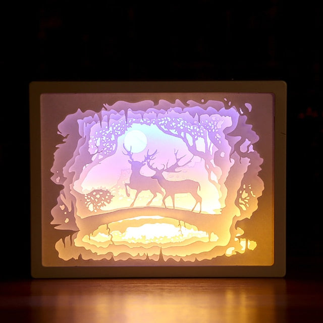 Creative 3D Paper Box LED Night Lamp · Mavigadget