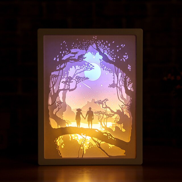 Creative 3D Paper Box LED Night Lamp · Mavigadget