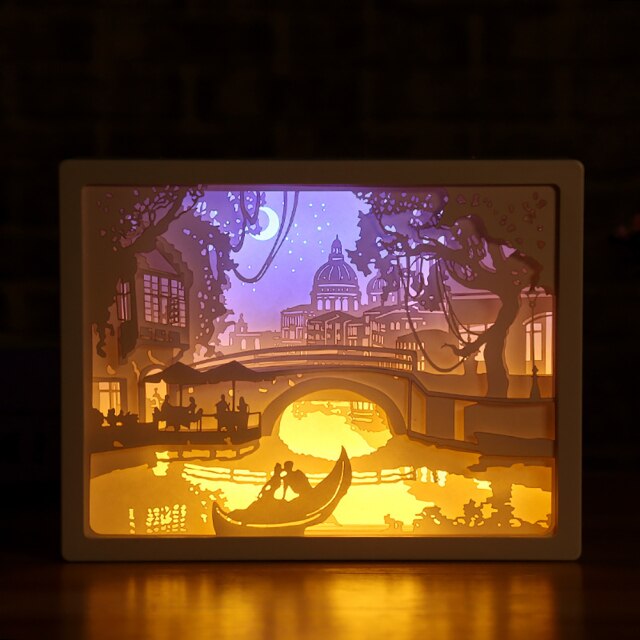 Creative 3D Paper Box LED Night Lamp · Mavigadget