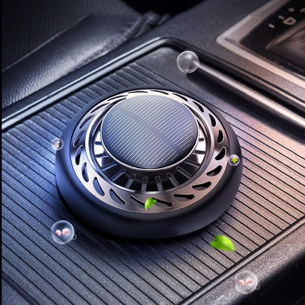 Solar Power Rotating Essential Oil Car Air Freshener · Mavigadget