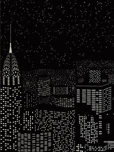 Blackout Amazing City Night View Window Sticker · Mavigadget