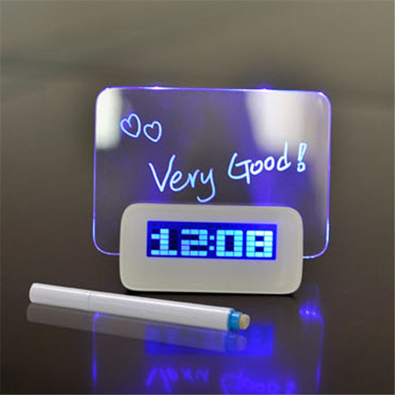 Message Board LED Digital USB Alarm Clock · Mavigadget