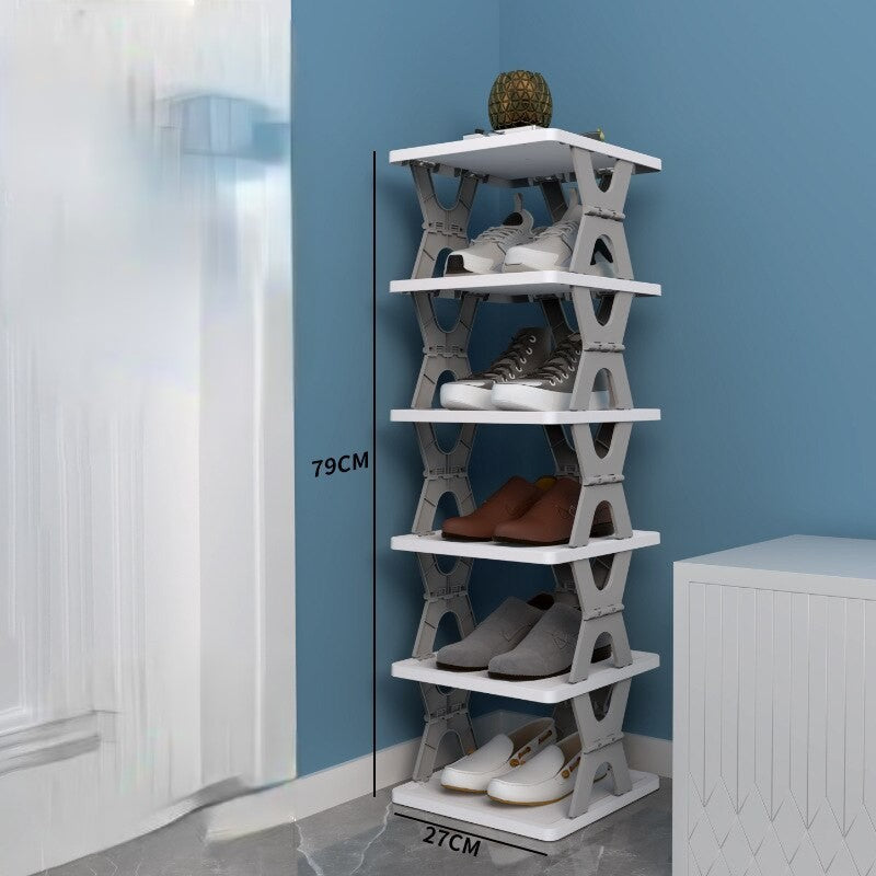 Space Saving Foldable Stackable Shoe Storage Rack · Mavigadget