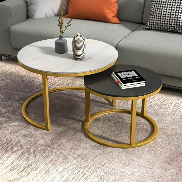 Elegant Mod Circle Design Round Coffee Table · Mavigadget