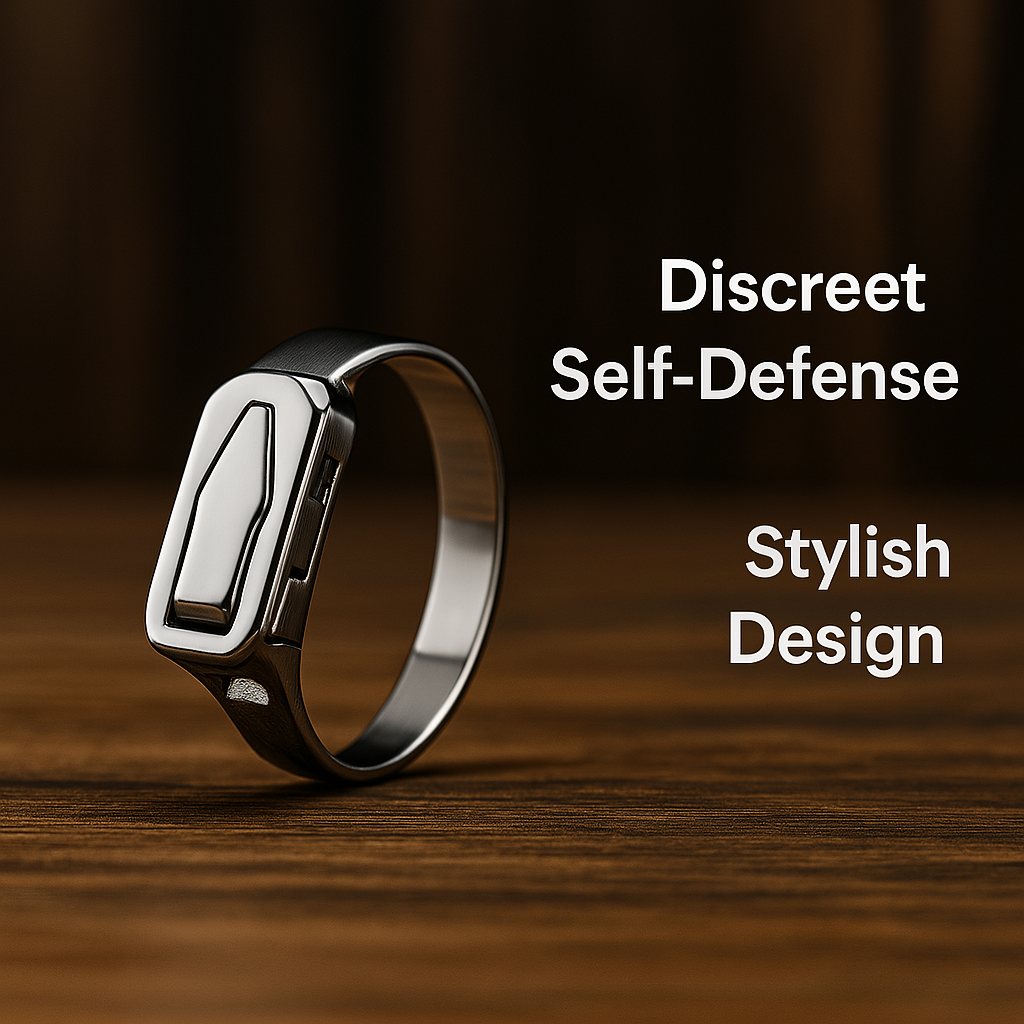 Stainless Steel Survival Self Defense Ring · Mavigadget