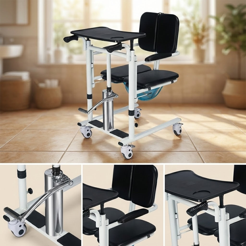 4-in-1 Shower & Transport Hydraulic Patient Lift Nursing Chair · Mavigadget